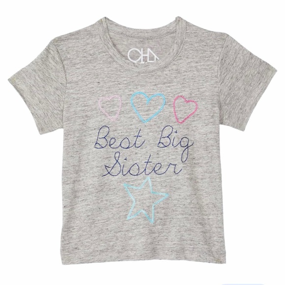Chaser | Shirts & Tops | Chaser Girls Best Big Sister Jersey Linen ...